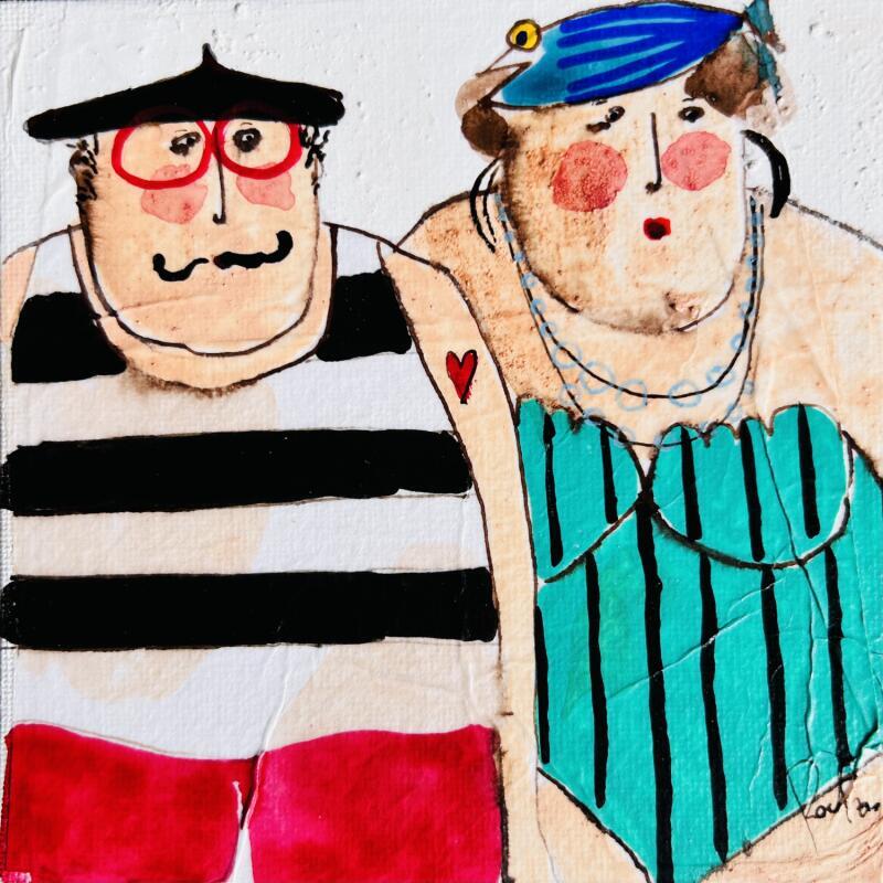 Painting Joël et Charlotte by Colombo Cécile | Carré d'artistes